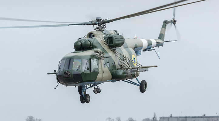UKRAINE'S ARMY RECEIVES MODERNIZED MI-8MT